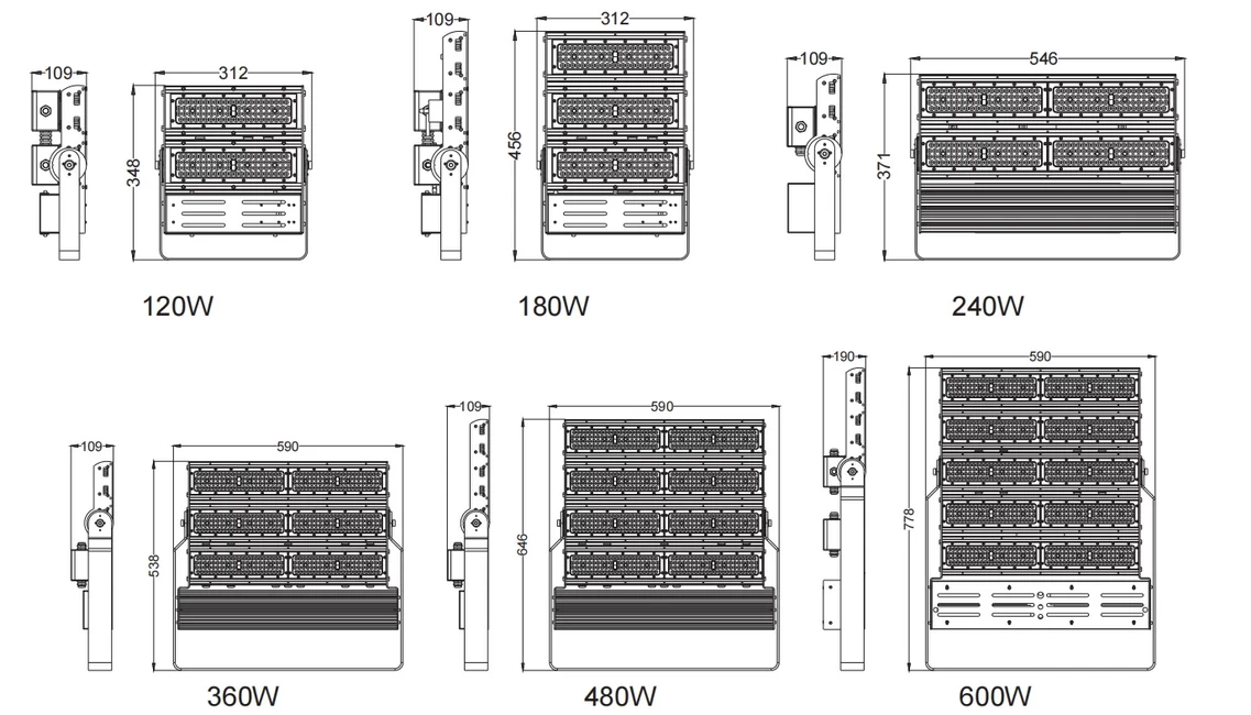 Feu d'extérieur à grandes LED - 60W par module - LEDRHYTHM